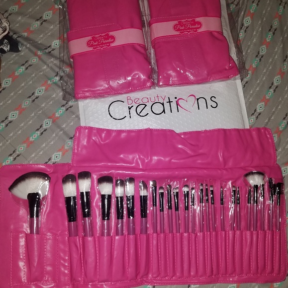 Beauty Creations | Makeup | Bn 24pc Big Hot Pink Brush Set | Poshmark